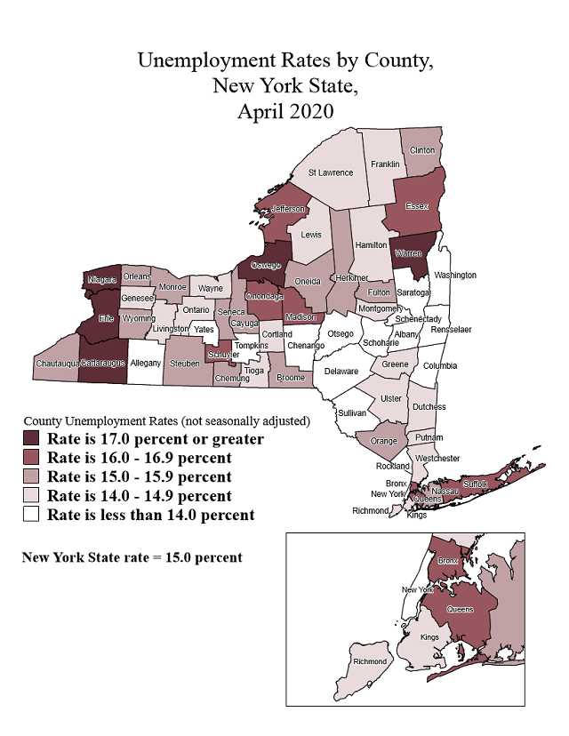 NYS Department of Labor Releases April Unemployment Data